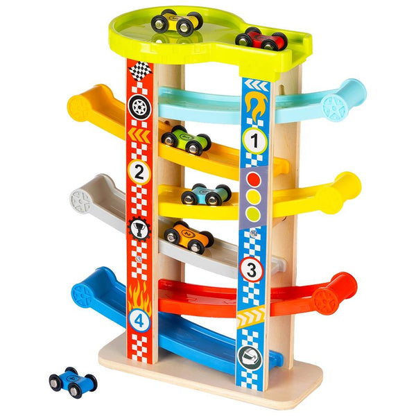 Wooden Car Ramp Toy - Big Fun for Kids | Sliding Tower Game – Barnshenn